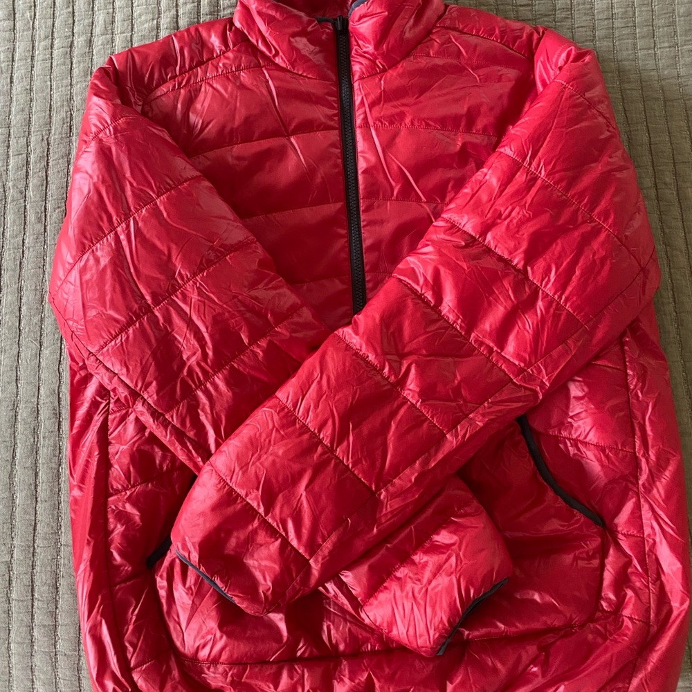 Hill City Red Puffy Jacket 1/2 Zip - Gem